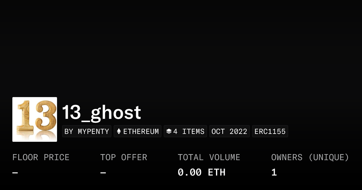 13_ghost - Collection | OpenSea