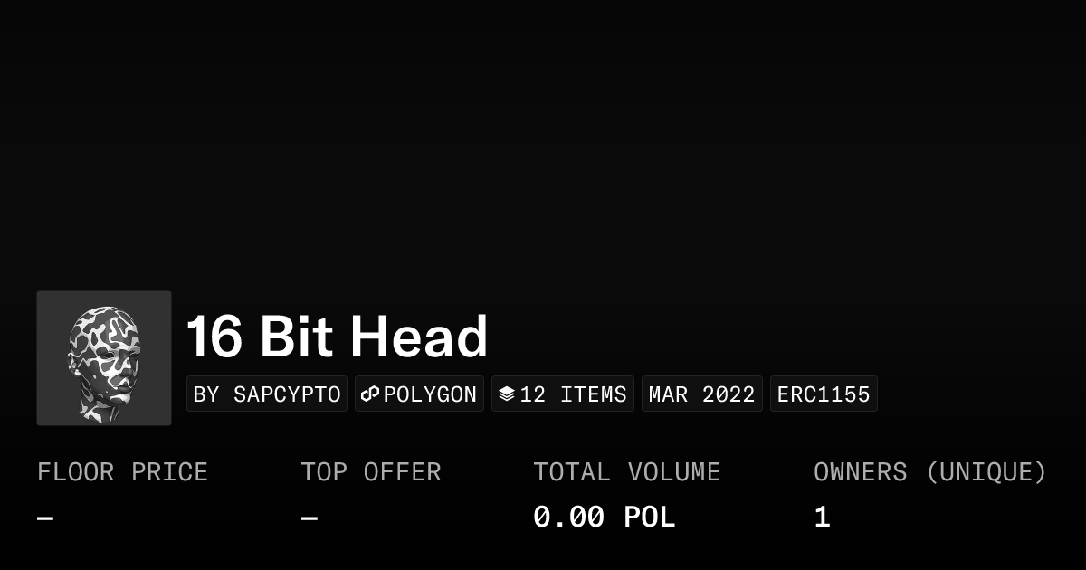 16 Bit Head - Collection | OpenSea