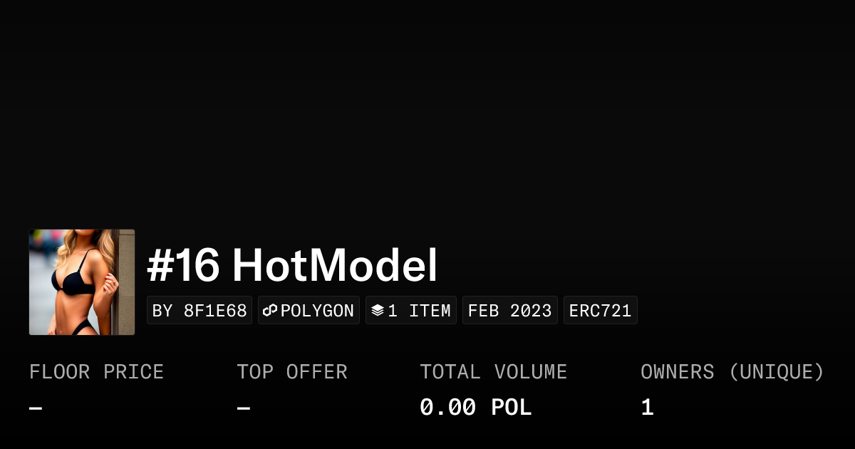 #16 HotModel - Collection | OpenSea