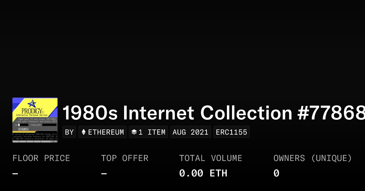 1980s Internet Collection #7786835 - Collection | OpenSea