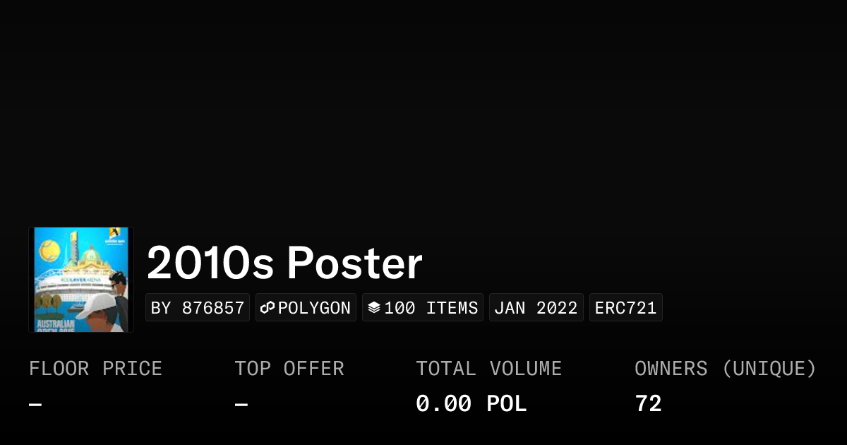 2010s Poster - Collection | OpenSea