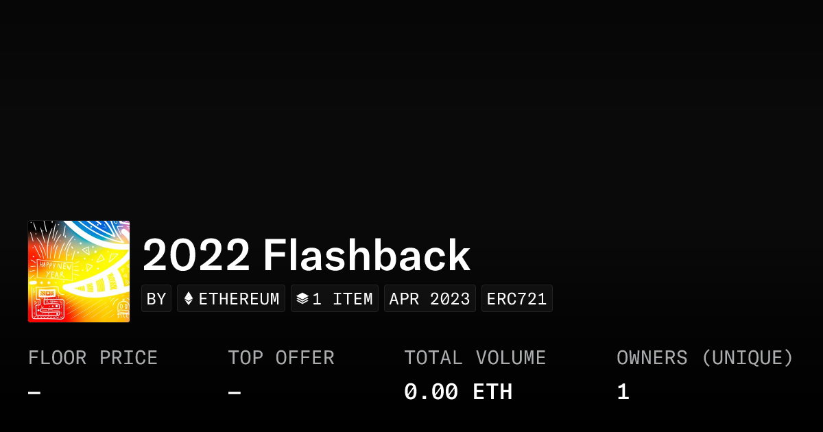 2022 Flashback - Collection | OpenSea