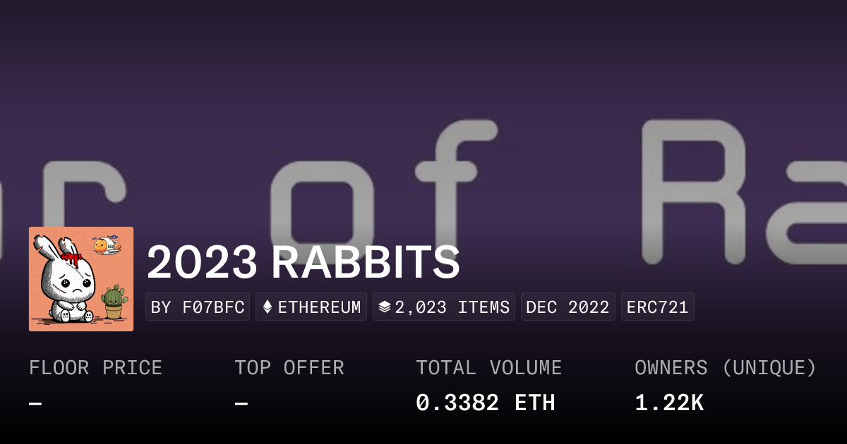 2023 RABBITS - Collection | OpenSea