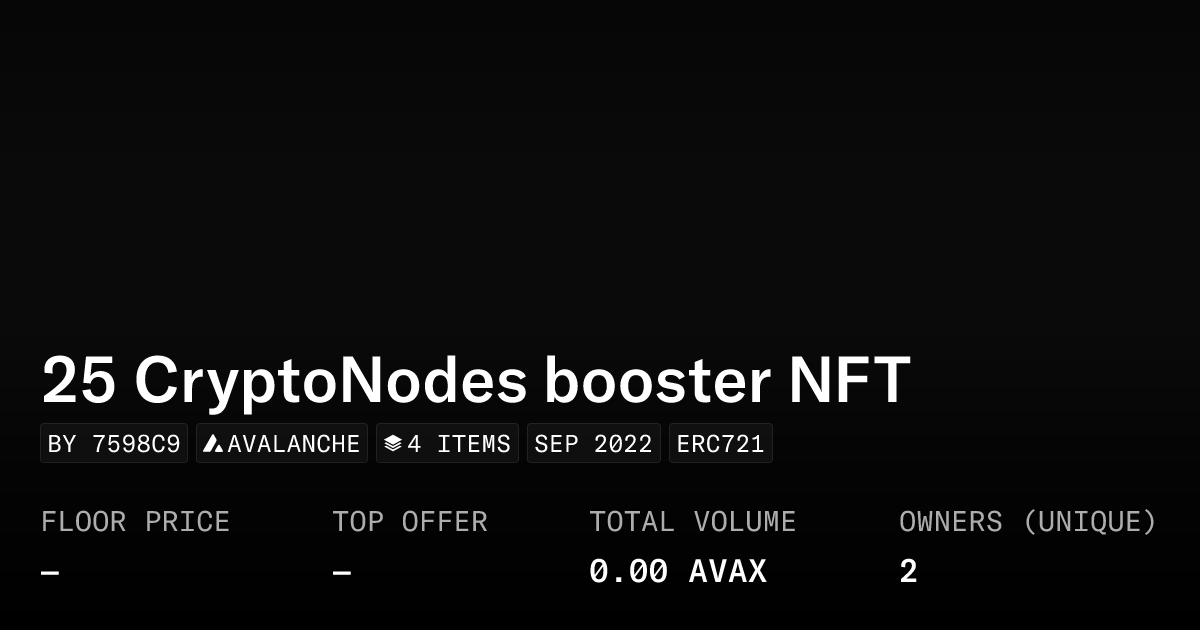 25 CryptoNodes booster NFT - Collection | OpenSea