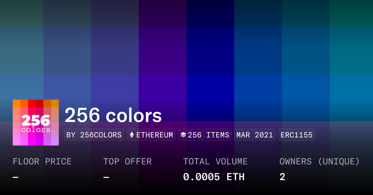 256 colors - Collection | OpenSea