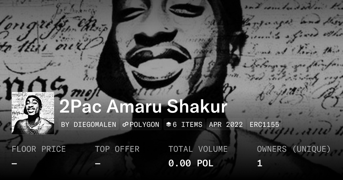 2Pac Amaru Shakur - Collection | OpenSea