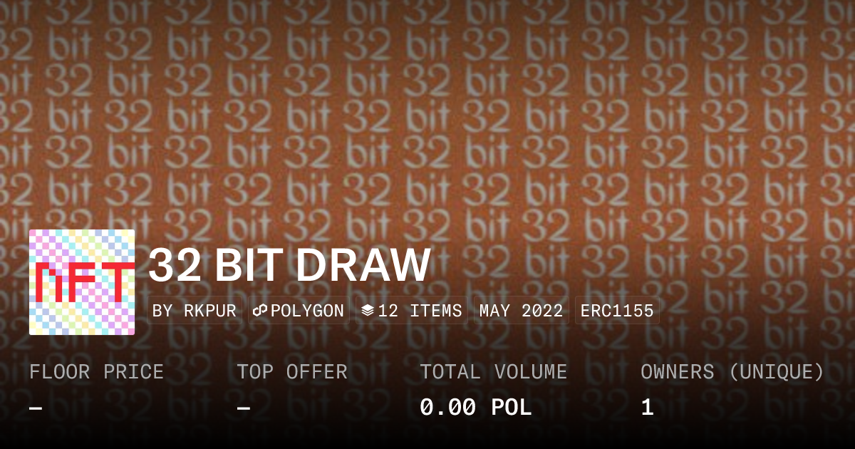 32 BIT DRAW - Collection | OpenSea