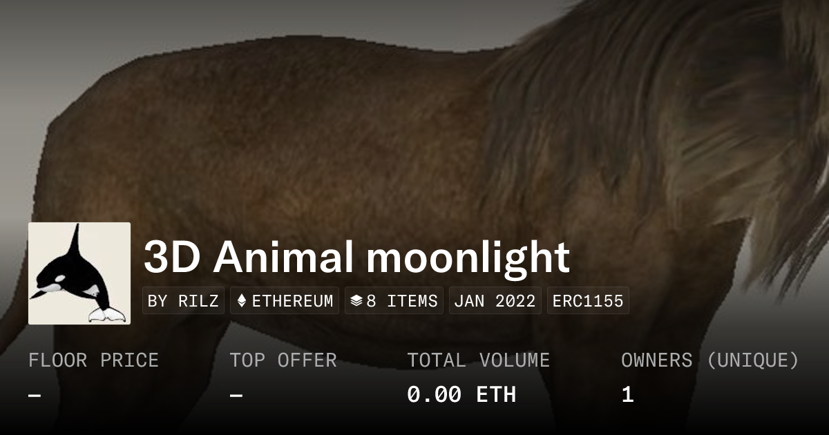 3D Animal moonlight - Collection | OpenSea