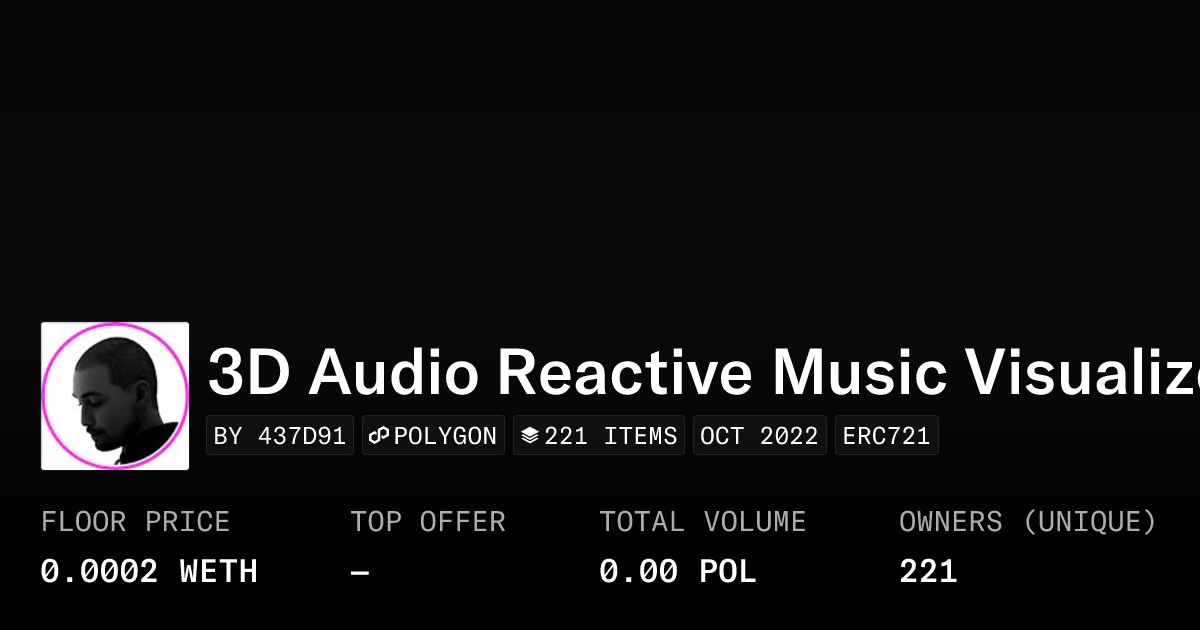 3D Audio Reactive Music Visualizers - Collection | OpenSea