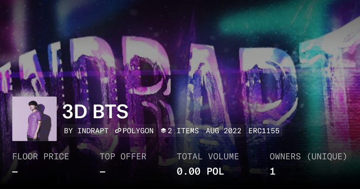 3D BTS - Collection | OpenSea