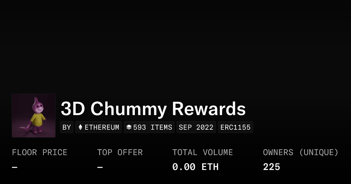 3D Chummy Rewards - Collection | OpenSea