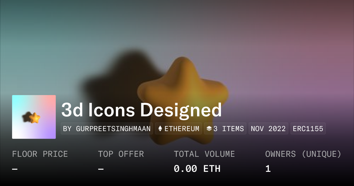 3d Icons Designed - Collection | OpenSea