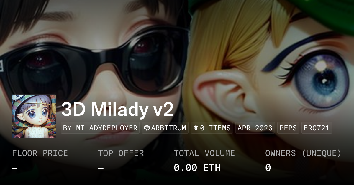 3D Milady v2 - Collection | OpenSea