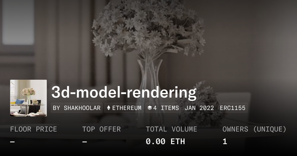 3d-model-rendering - Collection | OpenSea