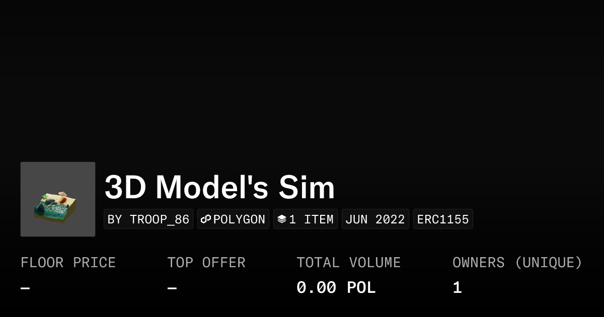 3D Model's Sim - Collection | OpenSea