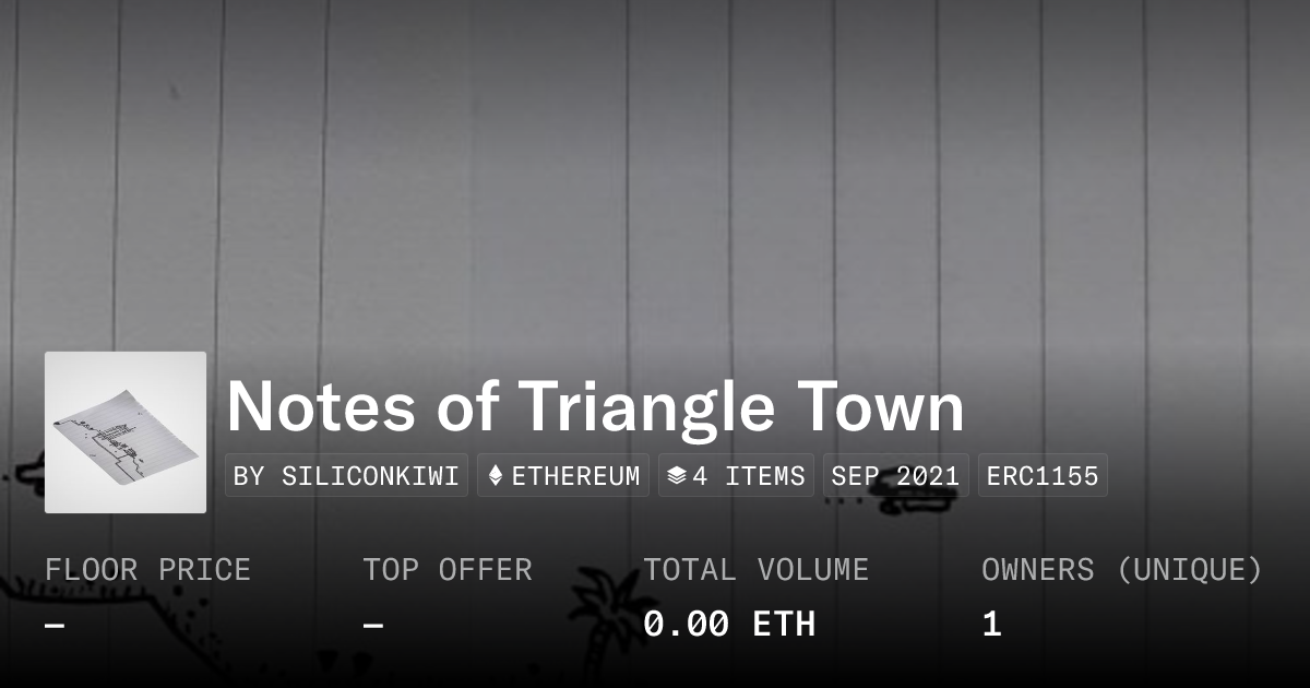 Notes of Triangle Town - Collection | OpenSea