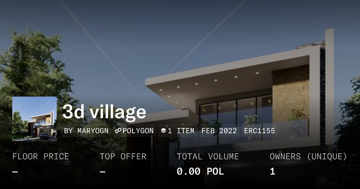 3d village - Collection | OpenSea