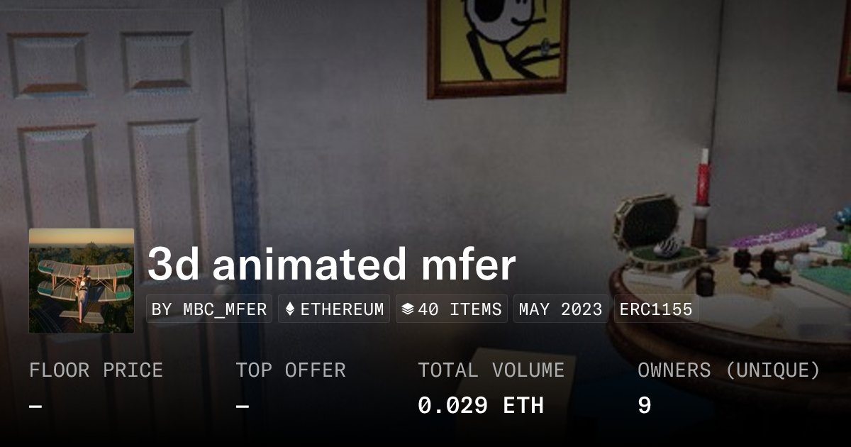 3d animated mfer - Collection | OpenSea