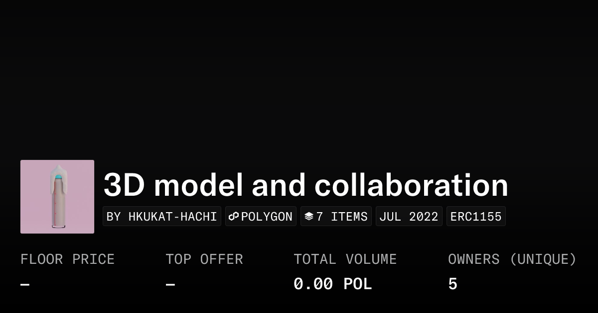 3D model and collaboration - Colección | OpenSea