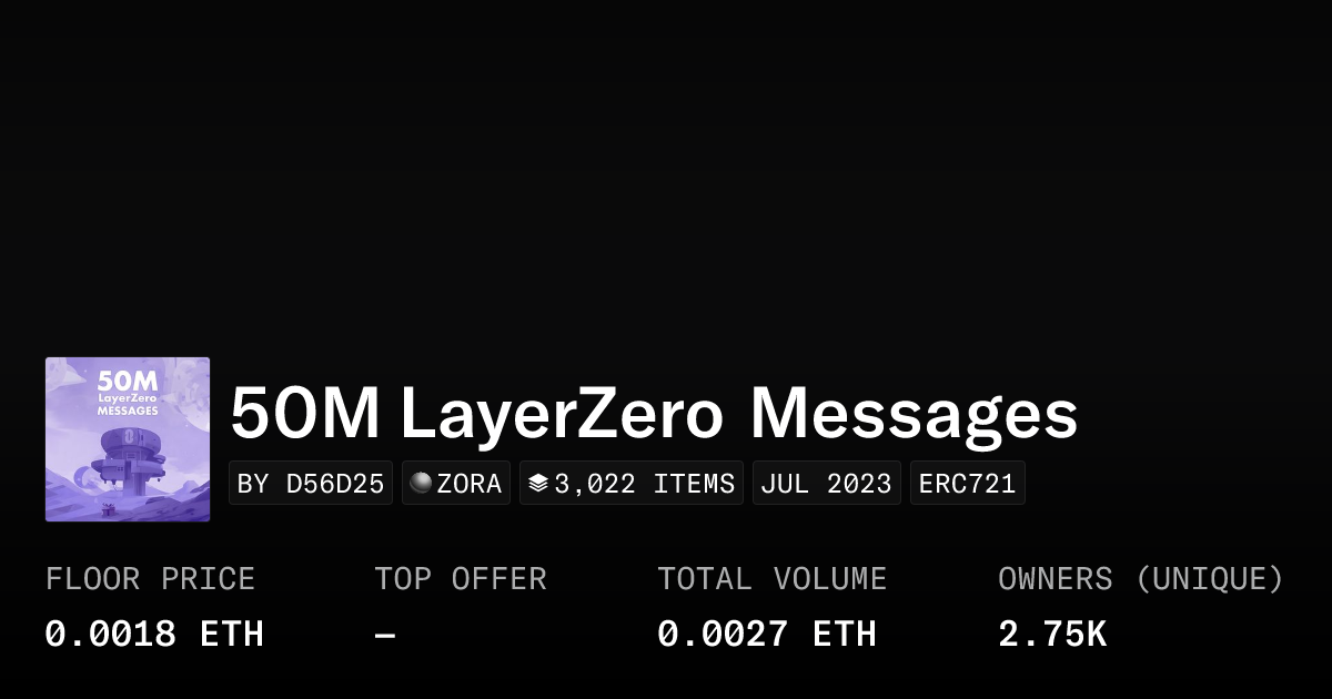50M LayerZero Messages - Collection | OpenSea