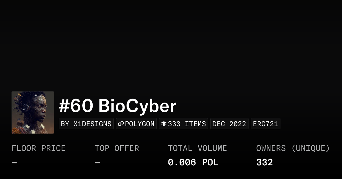 #60 BioCyber - Collection | OpenSea