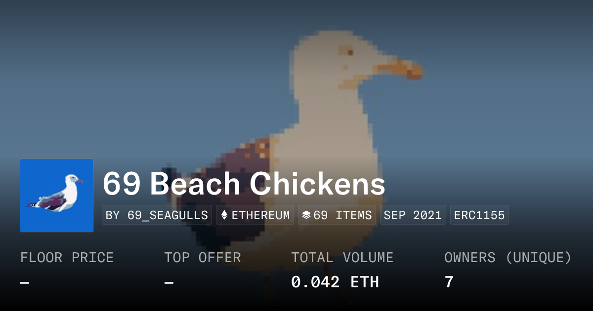 69 Beach Chickens - Collection | OpenSea