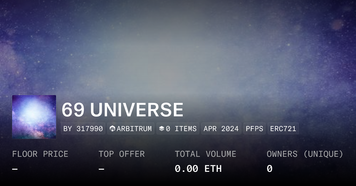 69 UNIVERSE - Collection | OpenSea