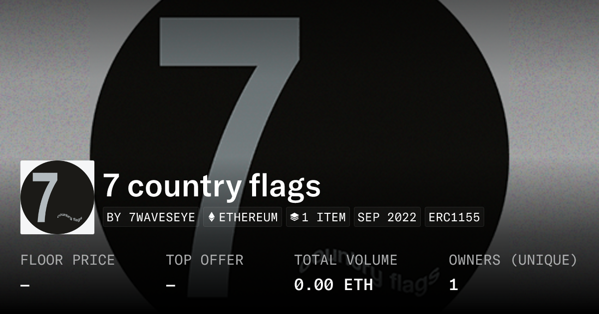 7 country flags - Collection | OpenSea
