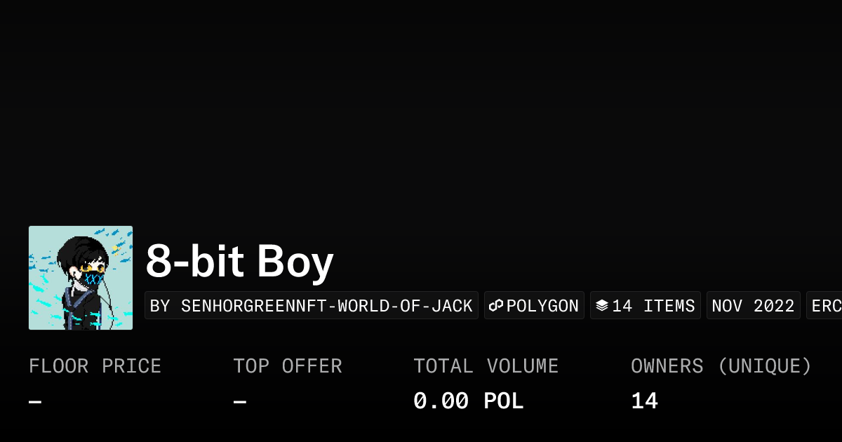 8-bit Boy - Collection | OpenSea