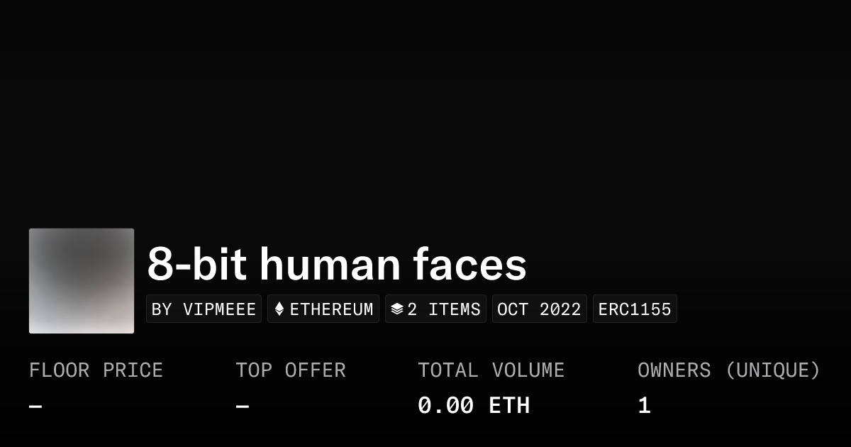 8-bit human faces - Collection | OpenSea