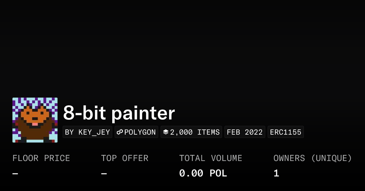 8-bit painter - Collection | OpenSea
