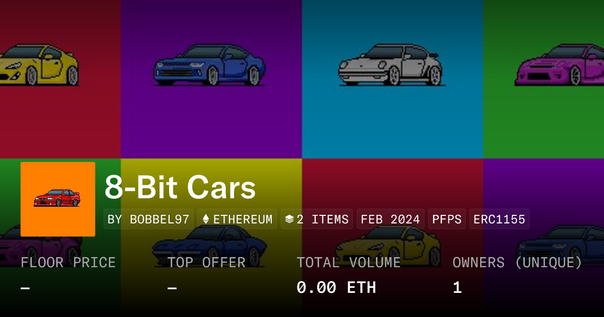 8-Bit Cars - Collection | OpenSea