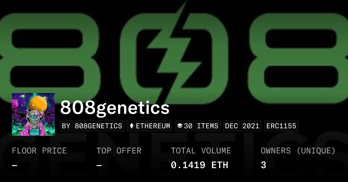 808genetics - Collection | OpenSea