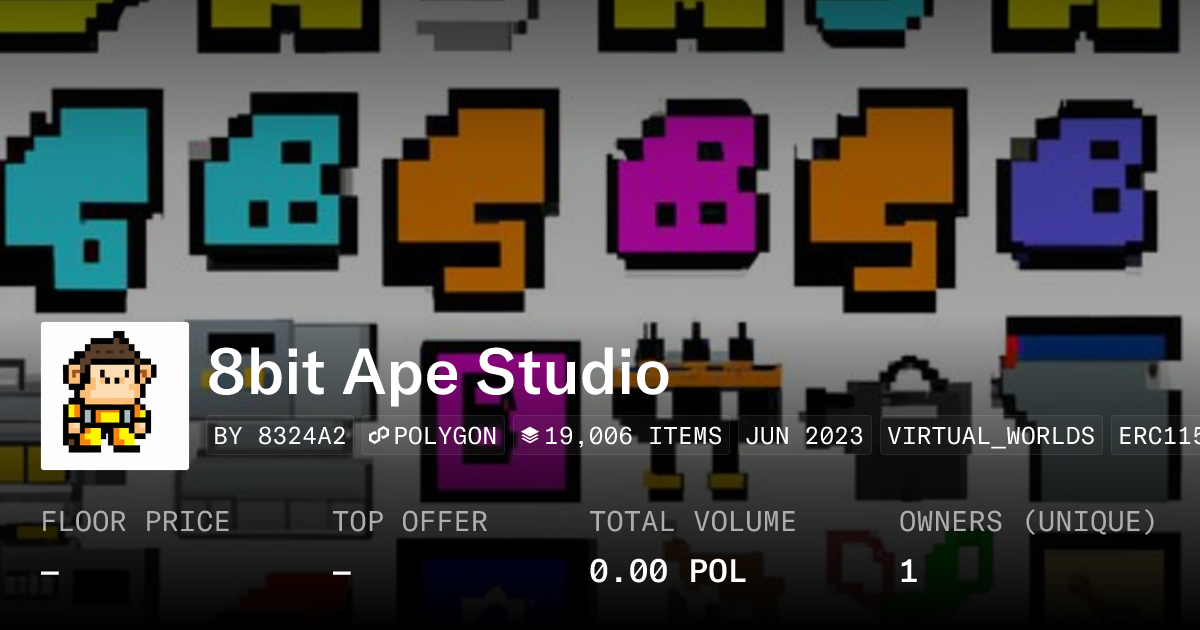 8bit Ape Studio - Collection | OpenSea