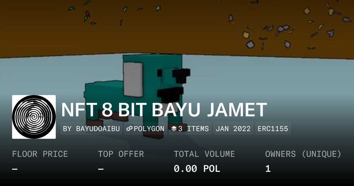 NFT 8 BIT BAYU JAMET - Collection | OpenSea