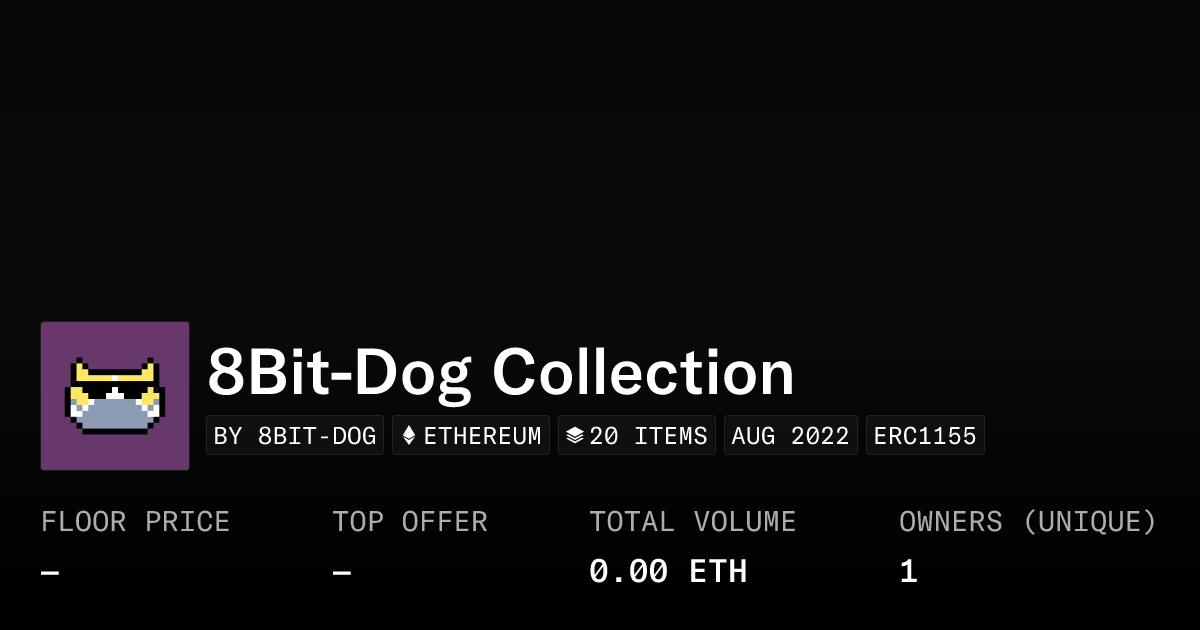 8Bit-Dog Collection - Collection | OpenSea