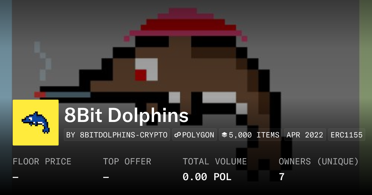 8Bit Dolphins - Collection | OpenSea