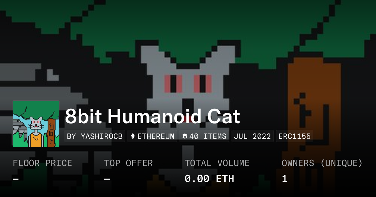 8bit Humanoid Cat - Collection | OpenSea