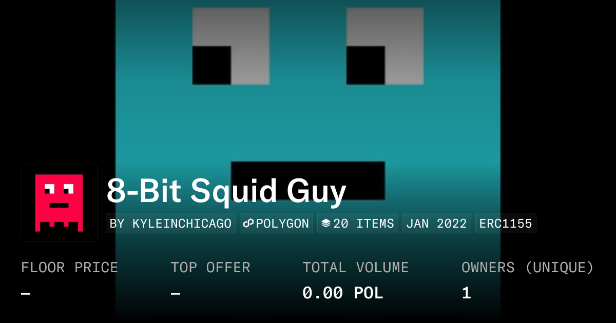 8-Bit Squid Guy - Collection | OpenSea