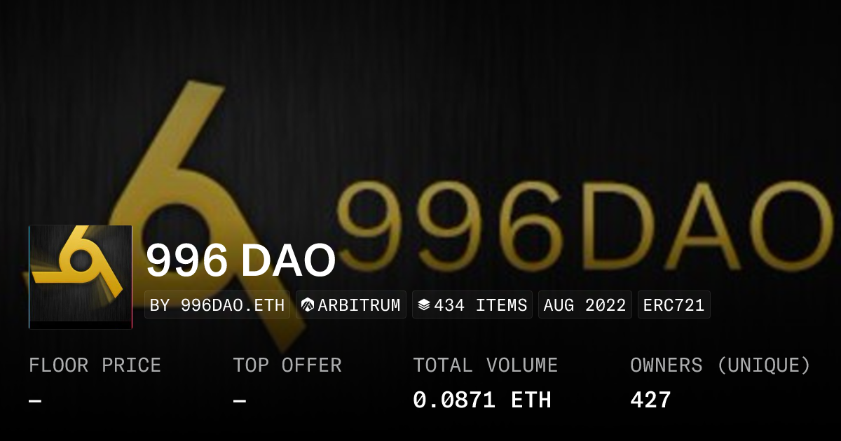 996 DAO - Collection | OpenSea