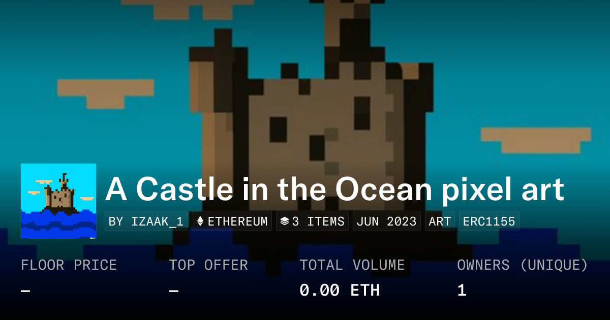 A Castle in the Ocean pixel art - Collection | OpenSea