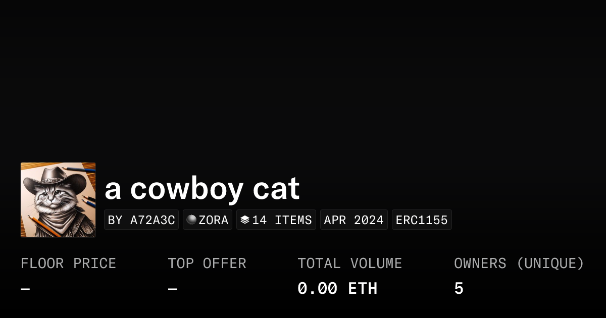 a cowboy cat - Collection | OpenSea