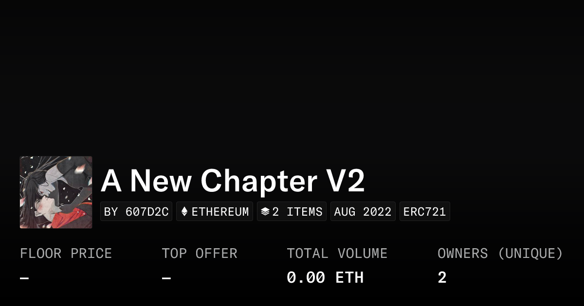 A New Chapter V2 - Collection | OpenSea