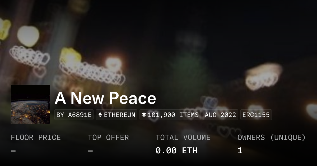 A New Peace - Collection | OpenSea