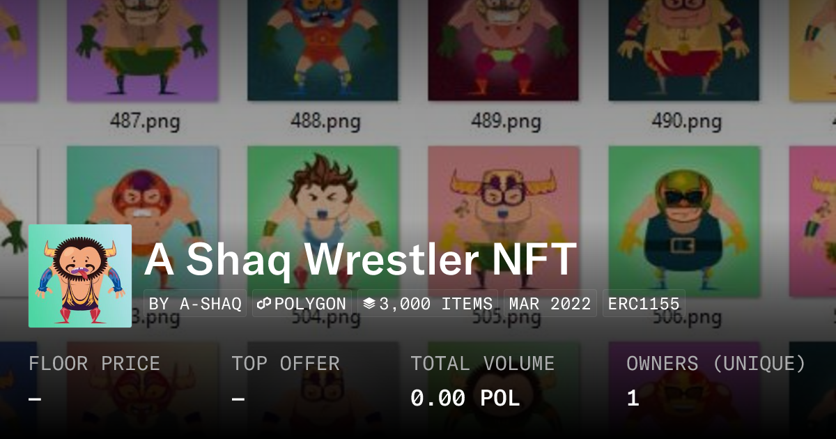 A Shaq Wrestler NFT - Collection | OpenSea
