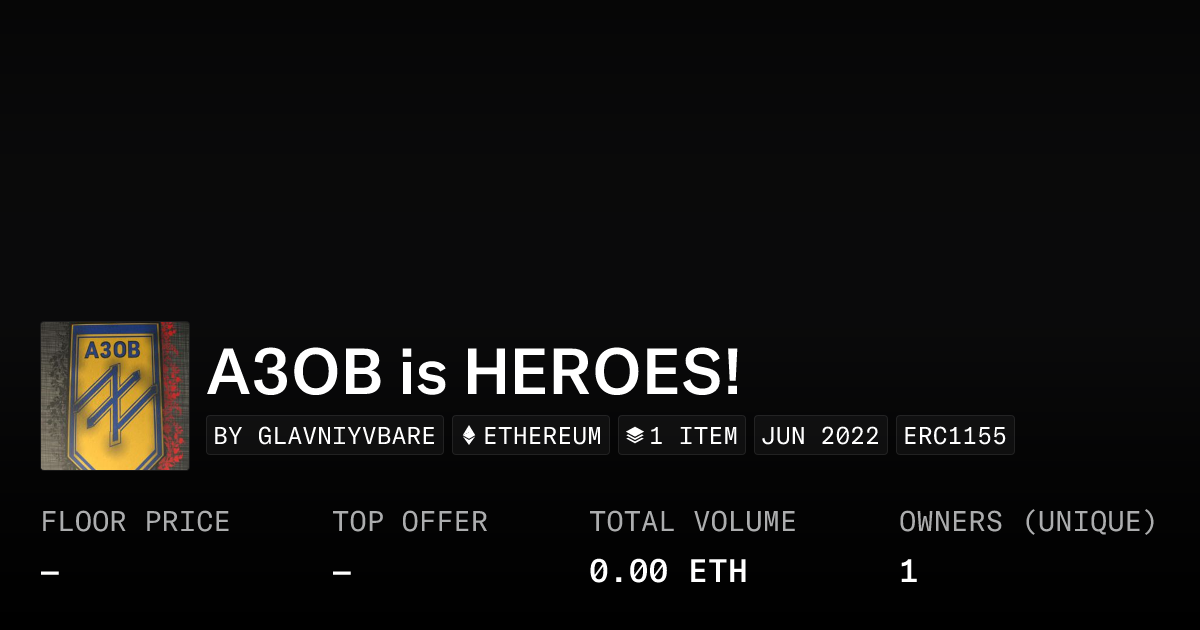 A3OB is HEROES! - Collection | OpenSea