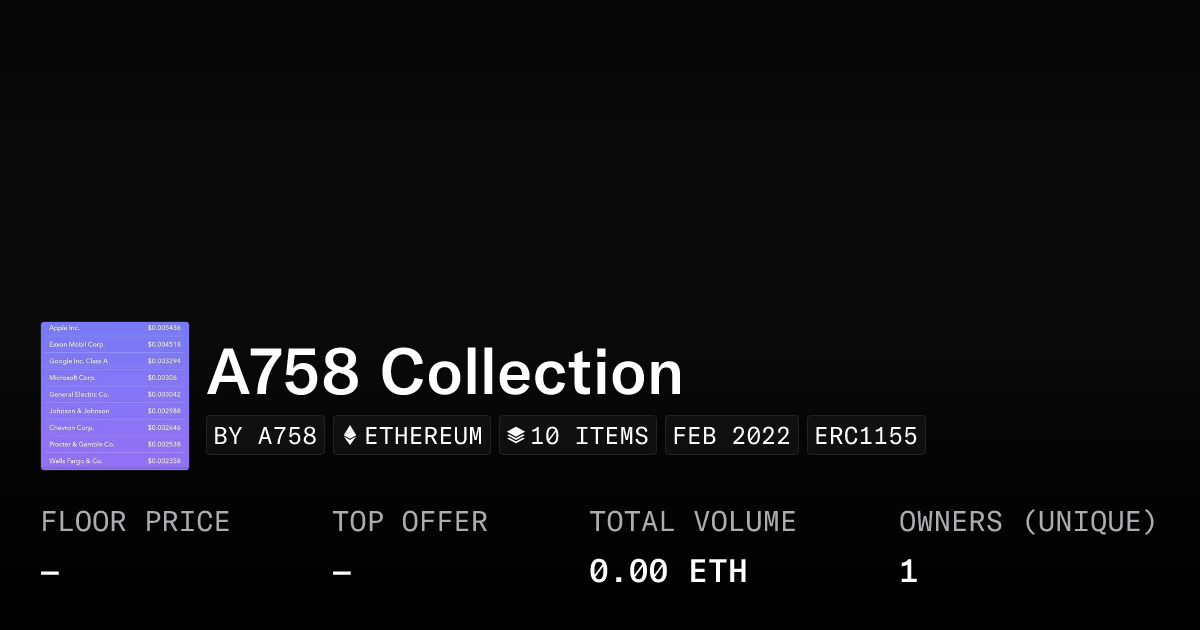 A758 Collection - Collection | OpenSea