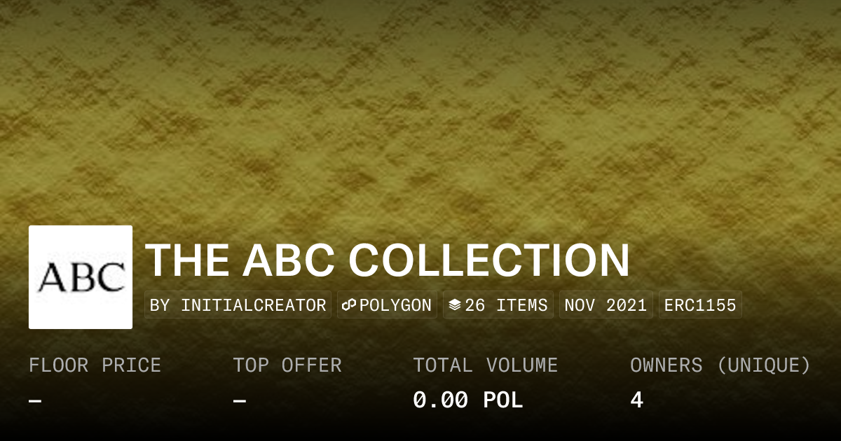 THE ABC COLLECTION - Collection | OpenSea