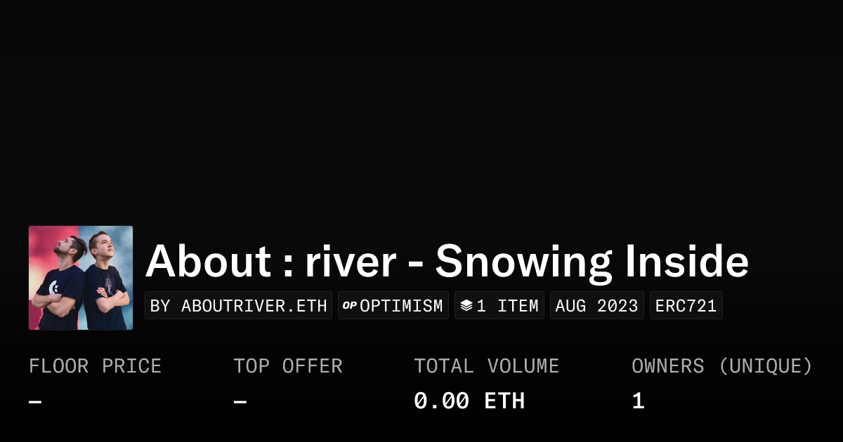 About : river - Snowing Inside - Collection | OpenSea