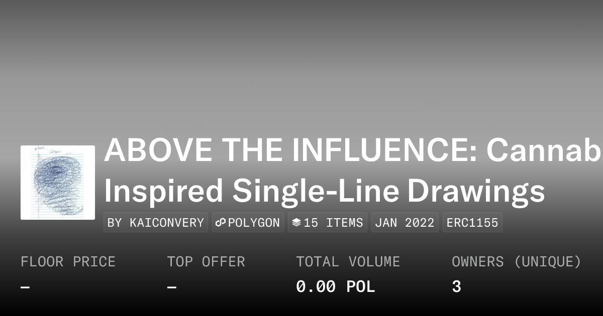 ABOVE THE INFLUENCE: Cannabis-Inspired Single-Line Drawings ...